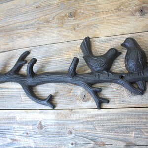 Large Birds on a Branch Key Rack, Cast Iron Key Rack - Etsy