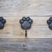 Paw Print Hook Cast Iron Dog or Cat Paw Hook - Etsy