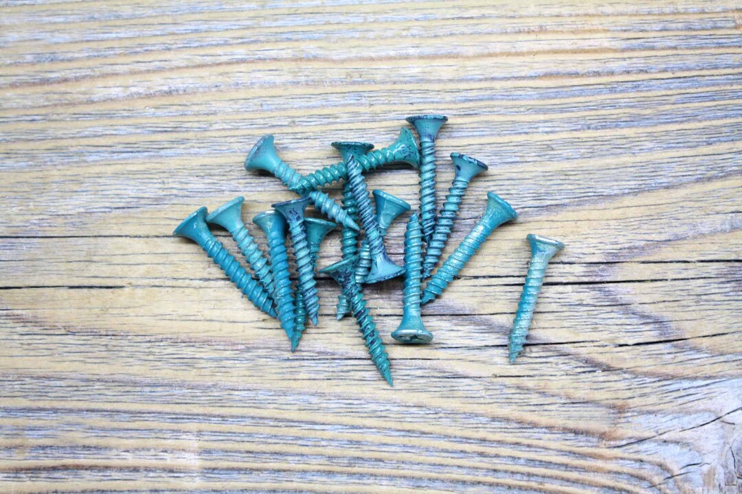 Turquoise Wood Screws, 1 Inch Screws for Cast Iron Hooks - Etsy