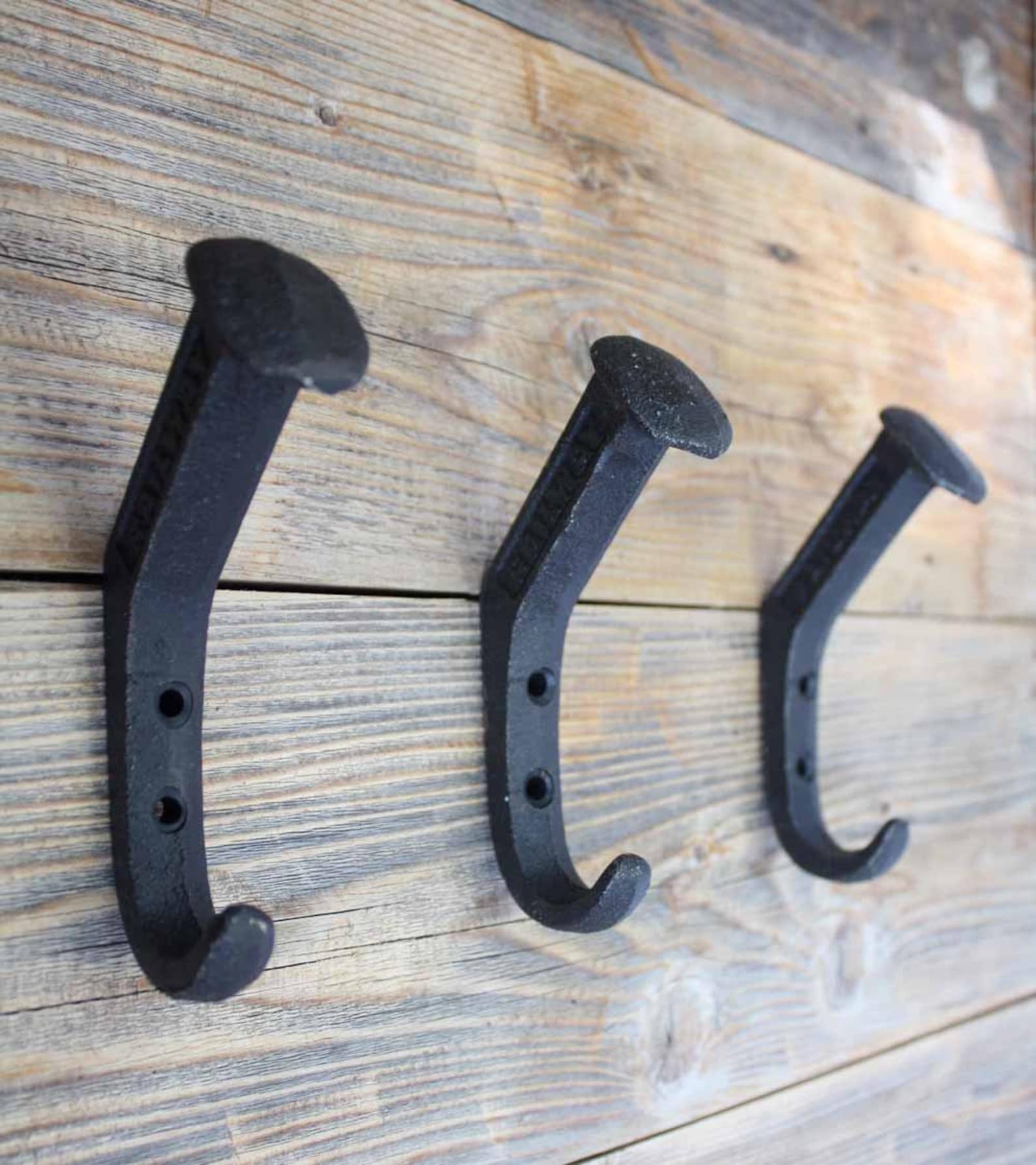 Railroad Spike Hook, Cast Iron Railway Coat Hook, Strong Metal Wall ...