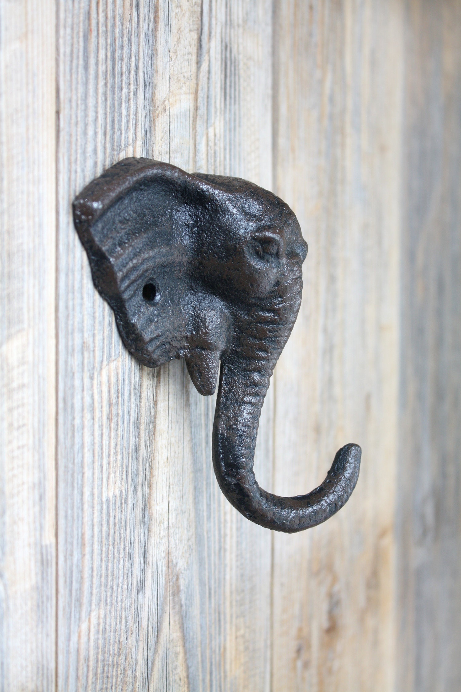 Elephant Head Hook Single Cast Iron Elephant Hook - Etsy UK