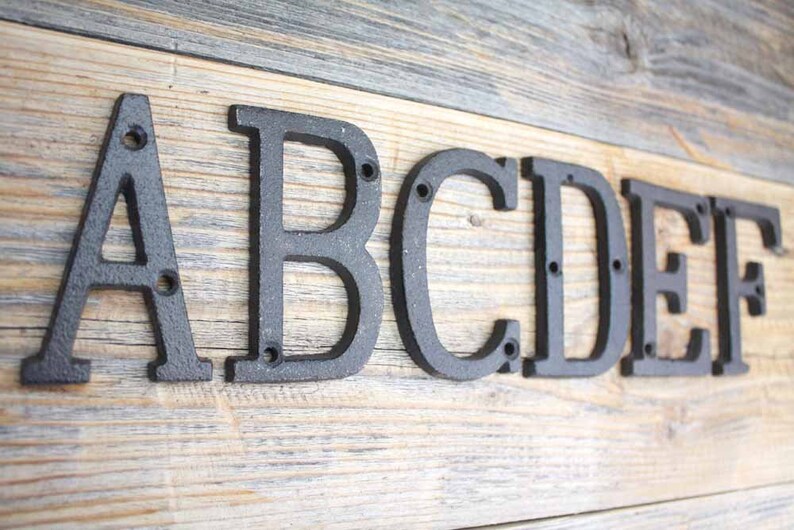 Small Cast Iron Metal Letters for DIY Crafts or Signs | Etsy