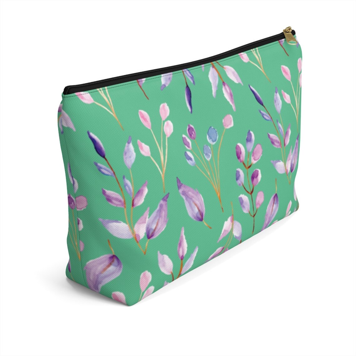 Floral Makeup Bag Watercolor Flowers Cosmetic Bag Spring - Etsy
