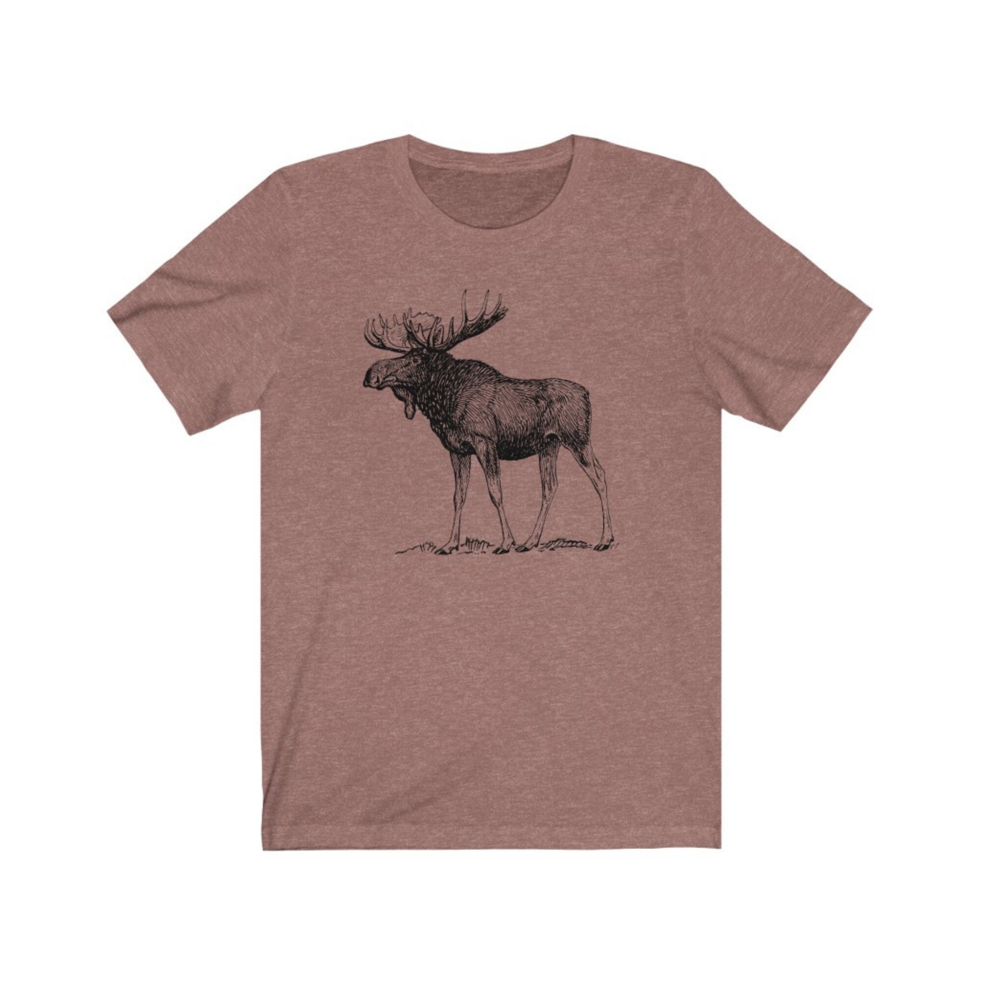 Moose Shirt, Moose Illustration Tshirt, Moose Art Tee, Moose Drawing T ...
