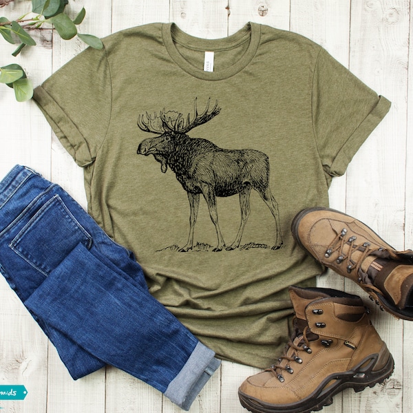 Moose T Shirt - Etsy