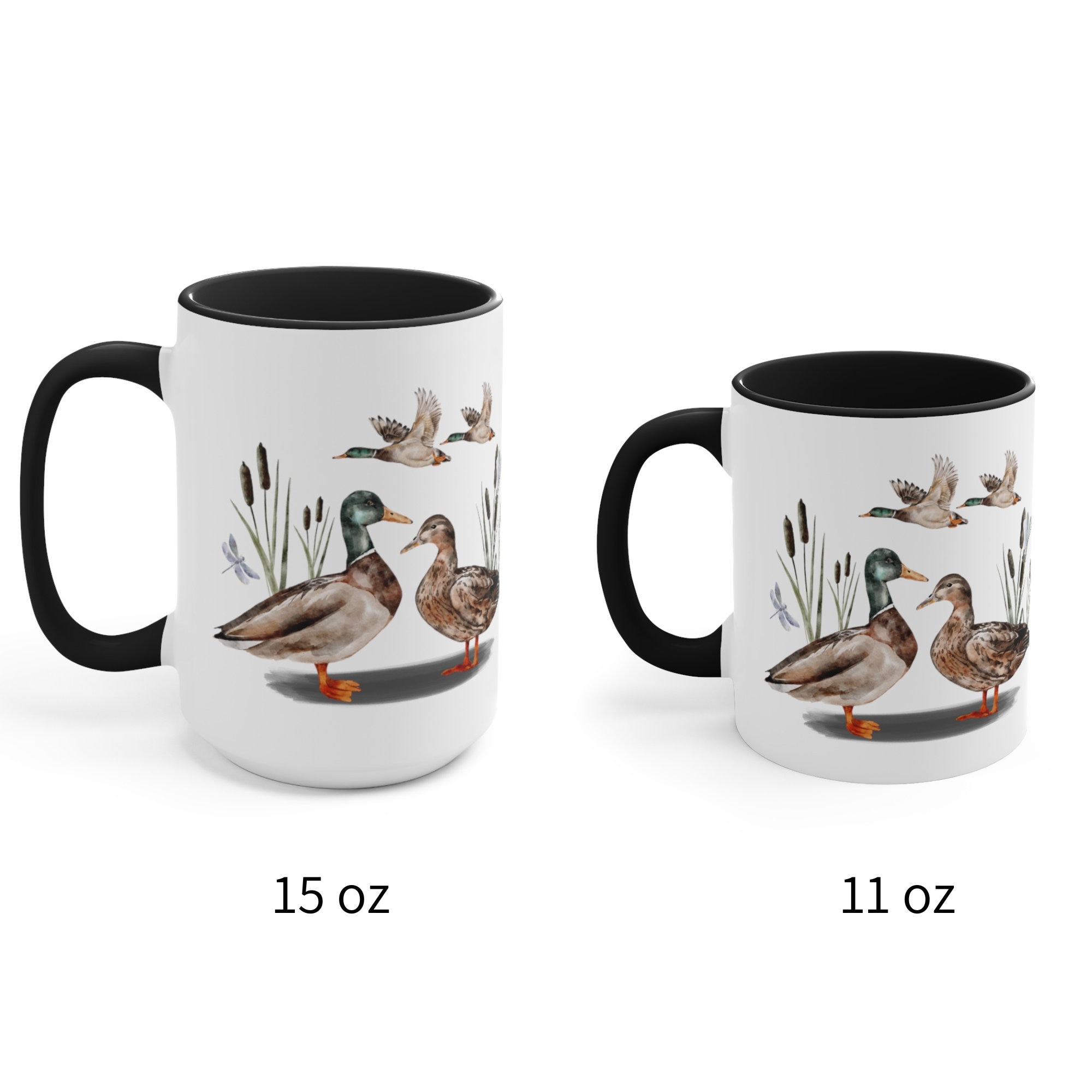 Mallard Duck Mug, Retro Look Duck Coffee Mug, Vintage Style Duck Coffee ...