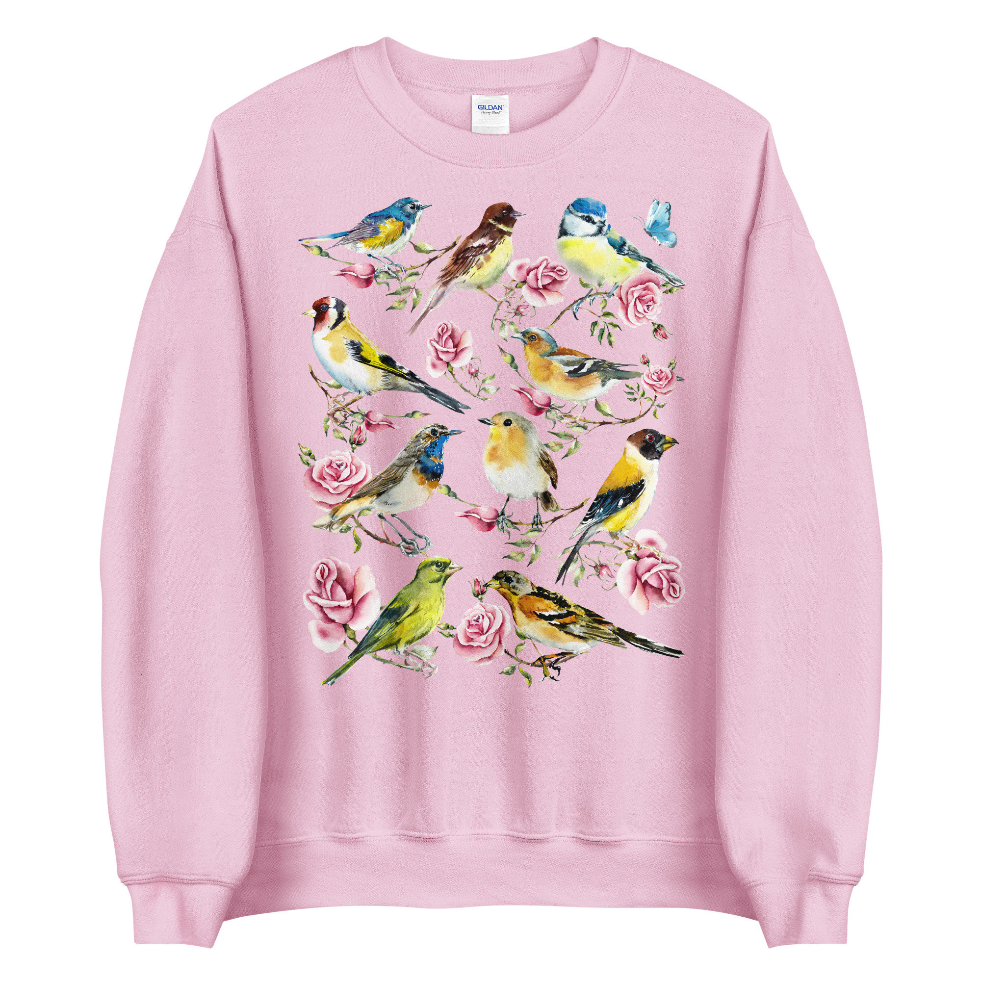 Cute Bird Sweater, Nature Lover Bird Sweatshirt, Flower Garden Birds ...