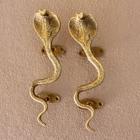 Vintage King Cobra Snake Wall Hook (1pc ONLY) OR Brass Door Pull ...