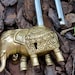 Vintage Brass Elephant HUGE Padlock Rare Lock, Antique Working Lock ...
