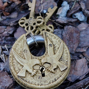 Vintage Padlock - Hawk Eagle Shape Antique Working Lock - Bronze Lock ...