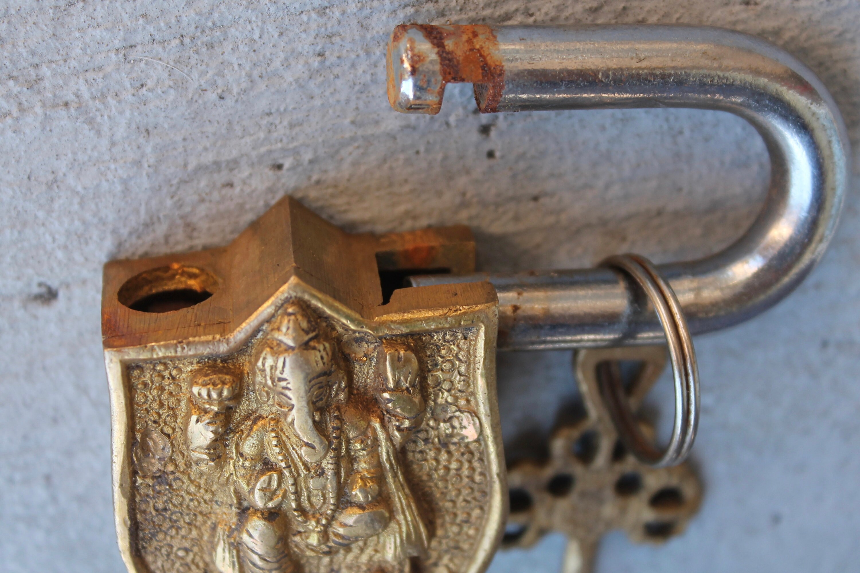 Brass Ganesha Vintage Padlock Hinduism Lord Ganesh Hindu - Etsy