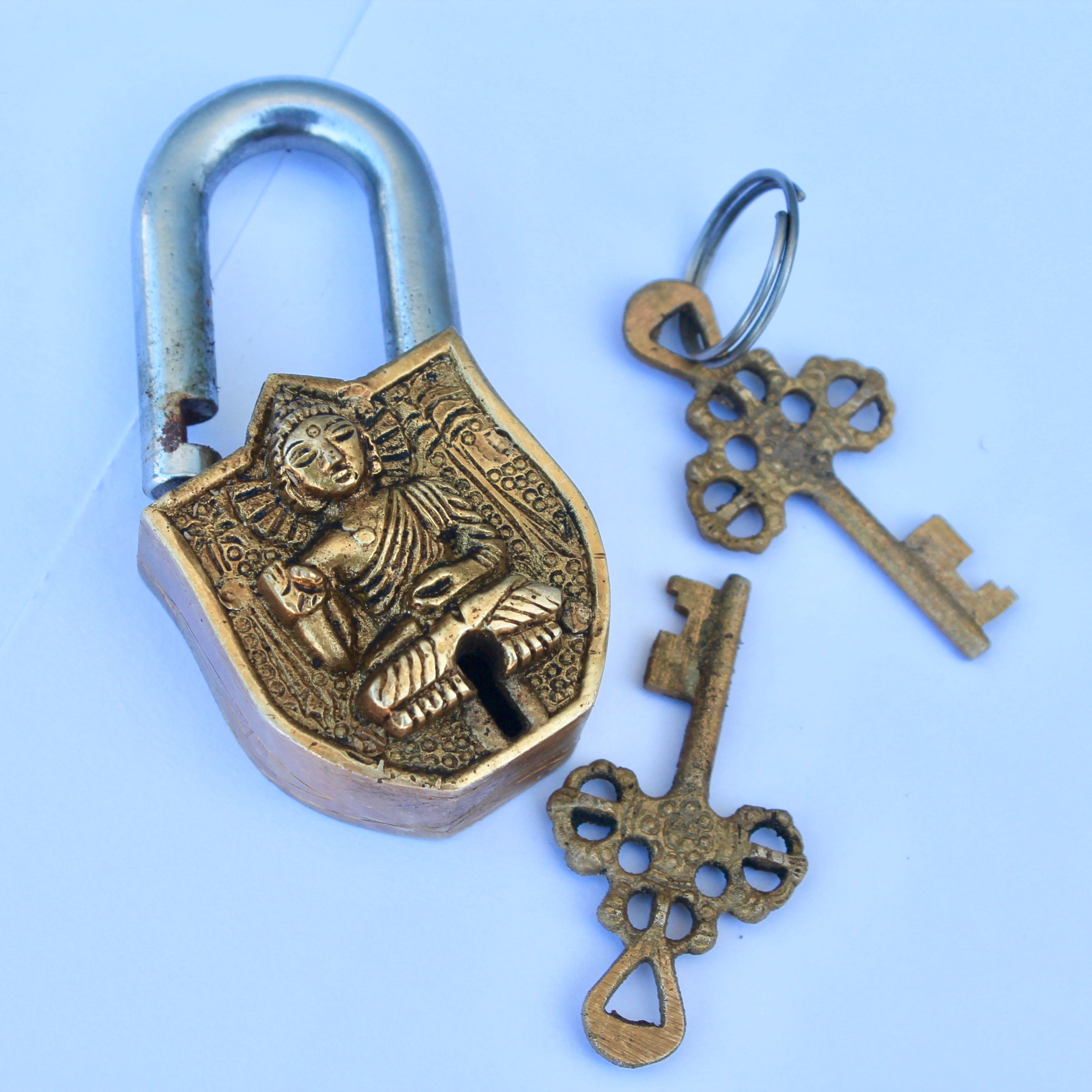 Old Buddha Padlock Rare Lock Antique working lock Ancient | Etsy