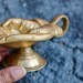 Vintage Brass Oil Lamp, Namaste Hand Shape, Indian Brass Decor, Home ...