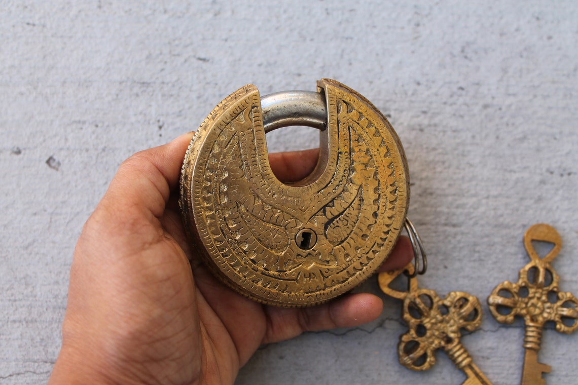 Vintage Padlock Lion Animal Shape Antique Working Lock - Etsy