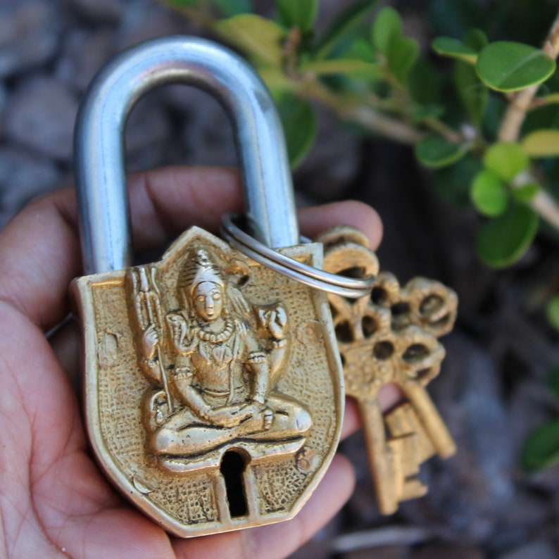 Rare Padlock of Lord Shiva Old Temple Lock Antique Working - Etsy