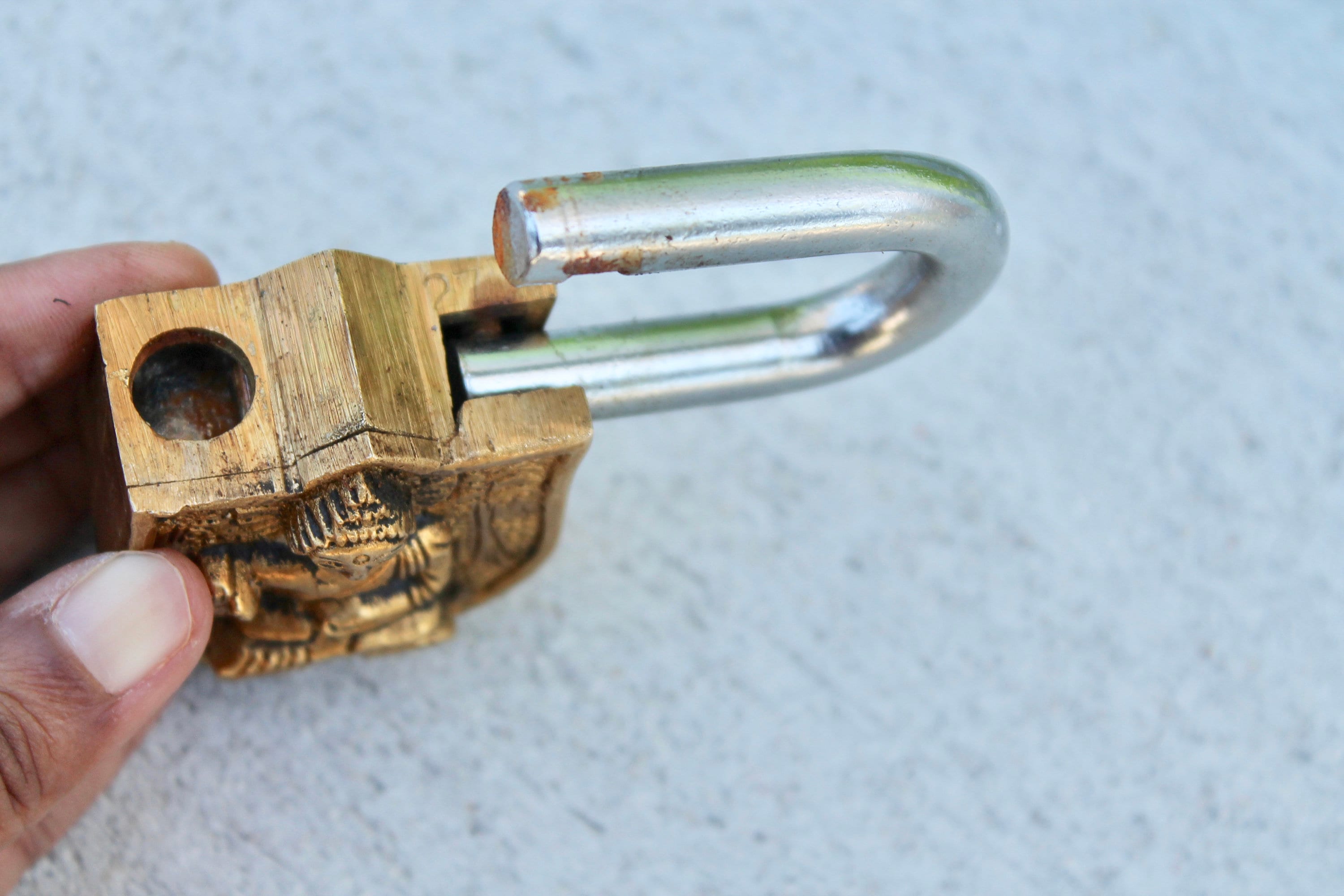 Rare Padlock of Lord Shiva, Old Temple Lock, Antique Working Lock ...