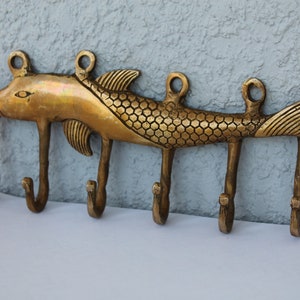 FISH Wall Hook, Towel Hook for Beach / Lake House Decor, Entryway ...
