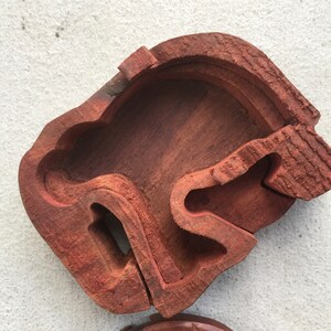 Big Elephant Puzzle Wood Box, Rustic Shabby Chic Style Treasure ...