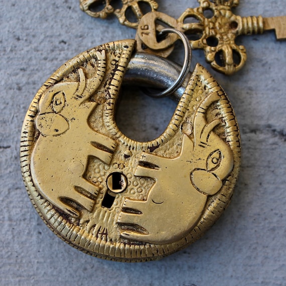 Vintage Padlock Jungle Elephant Shape Antique Working Lock | Etsy