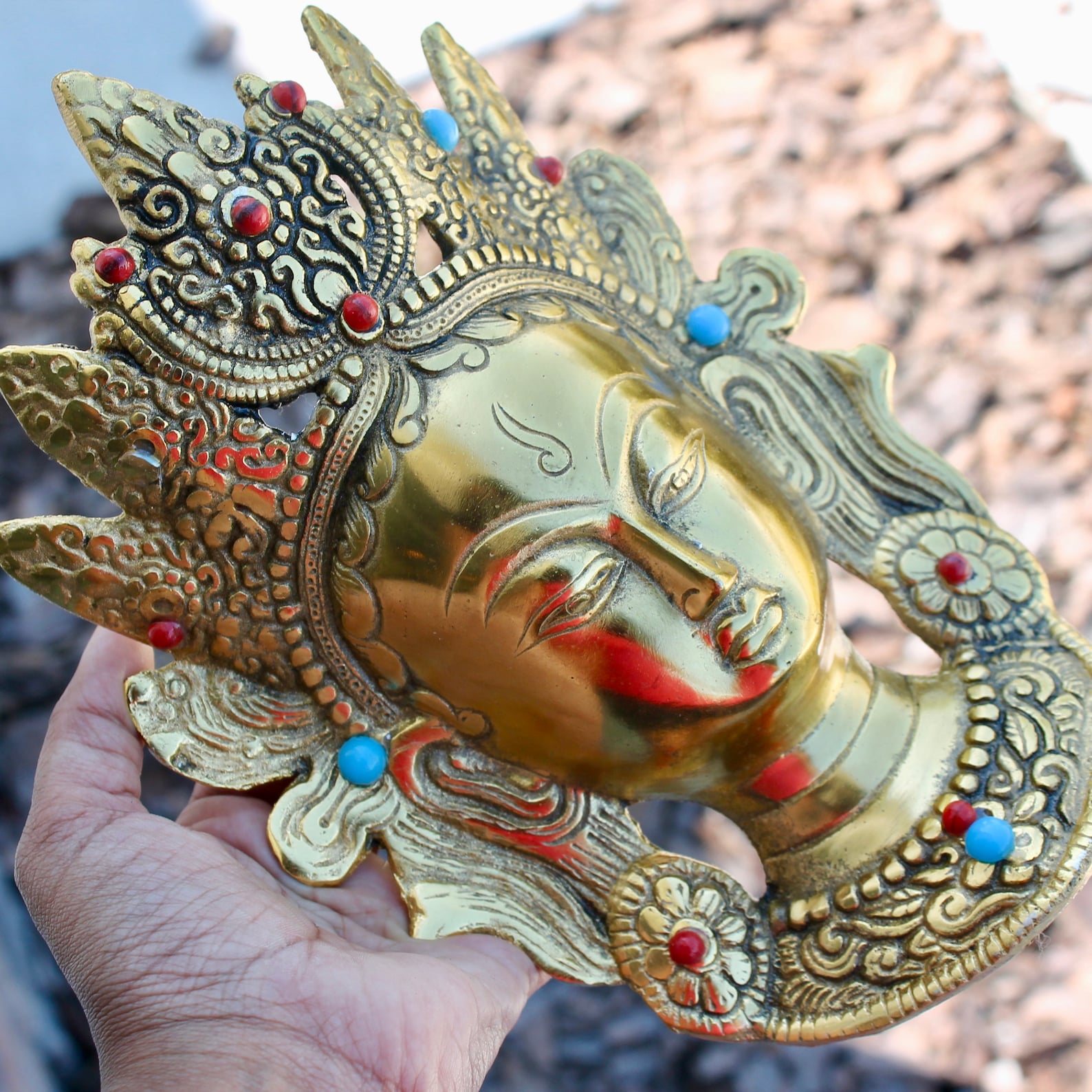 Vintage Metal Goddess Statue, Altar Deity Statue OR Meditation Room ...