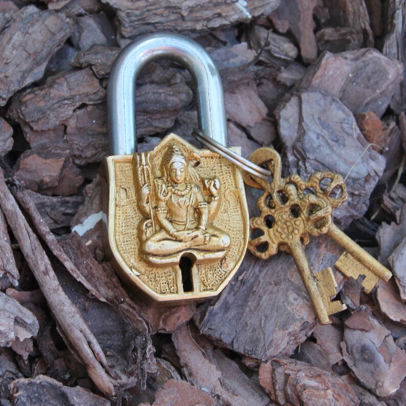 Rare Padlock of Lord Shiva Old Temple Lock Antique Working - Etsy