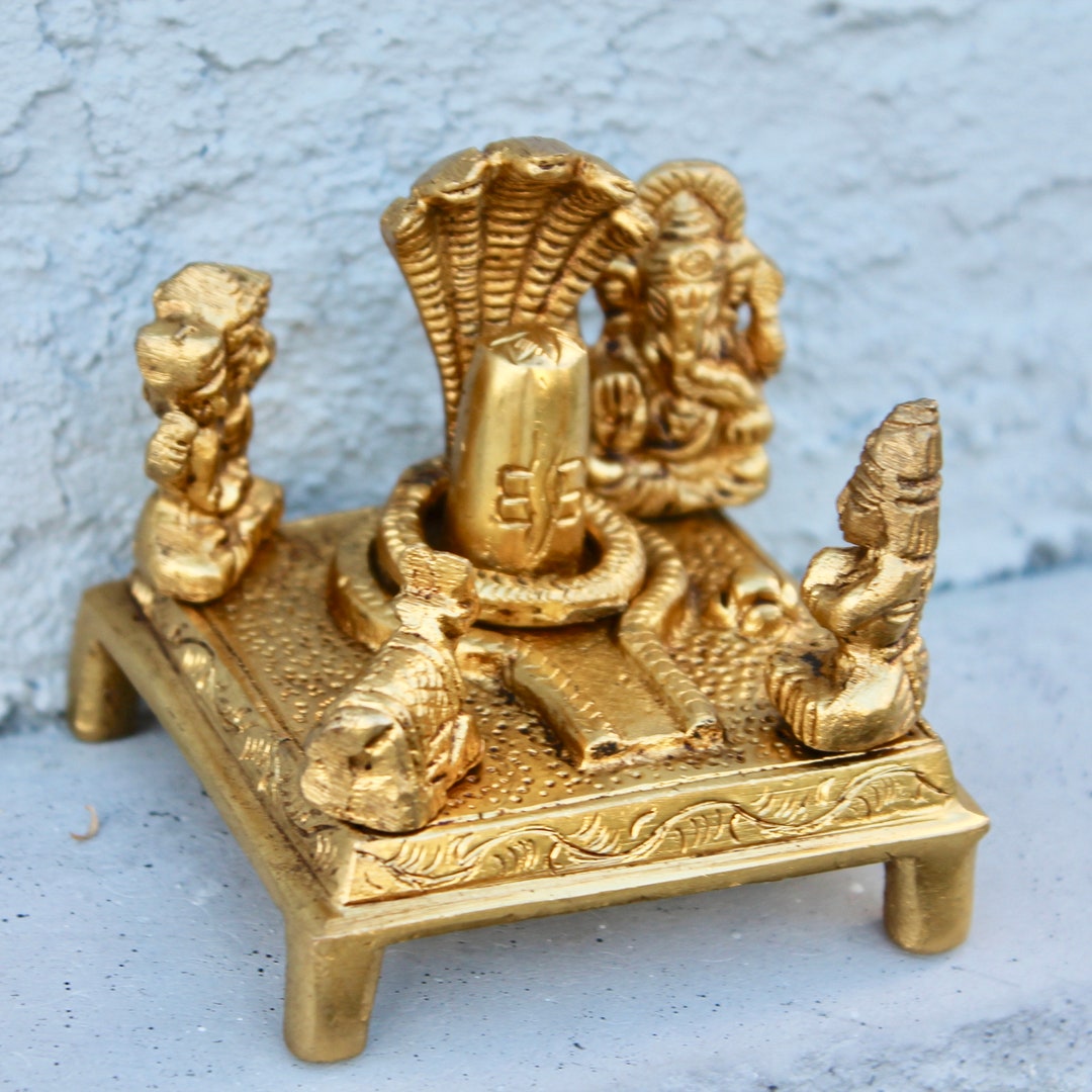 Vintage Solid Brass Lord Shiva Lingam - Hindu Altar Deity ,mediation ...