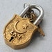 Vintage Padlock, Celestial Moon Star Antique Working Lock, Bronze Lock ...