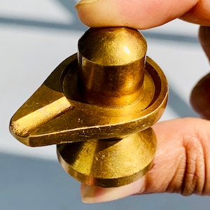 Vintage Brass Altar Shiva Lingam - Hindu Altar Deity ,mediation Gift ...