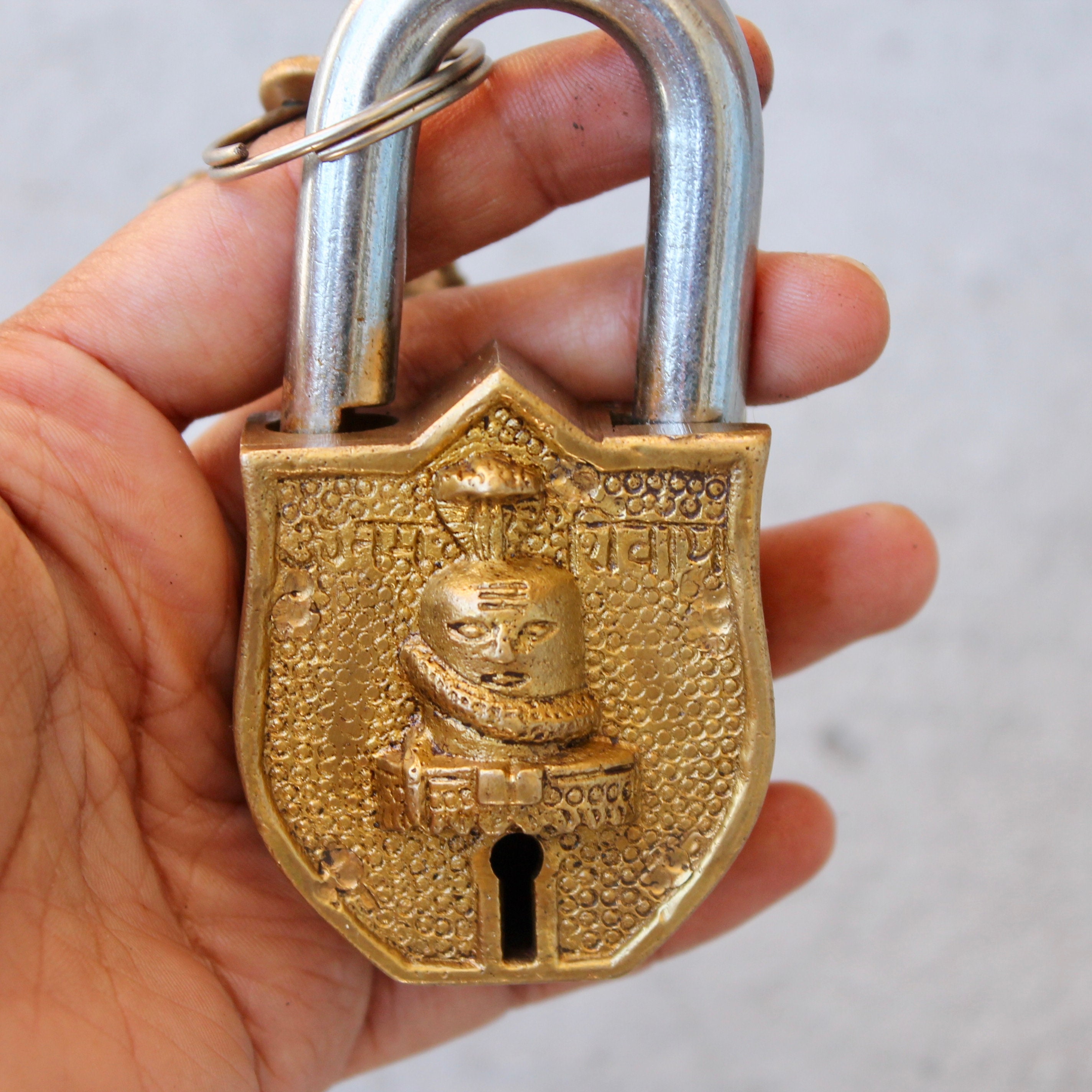 Brass Shivalingam Vintage Padlock Hinduism Lord Shiva Hindu - Etsy
