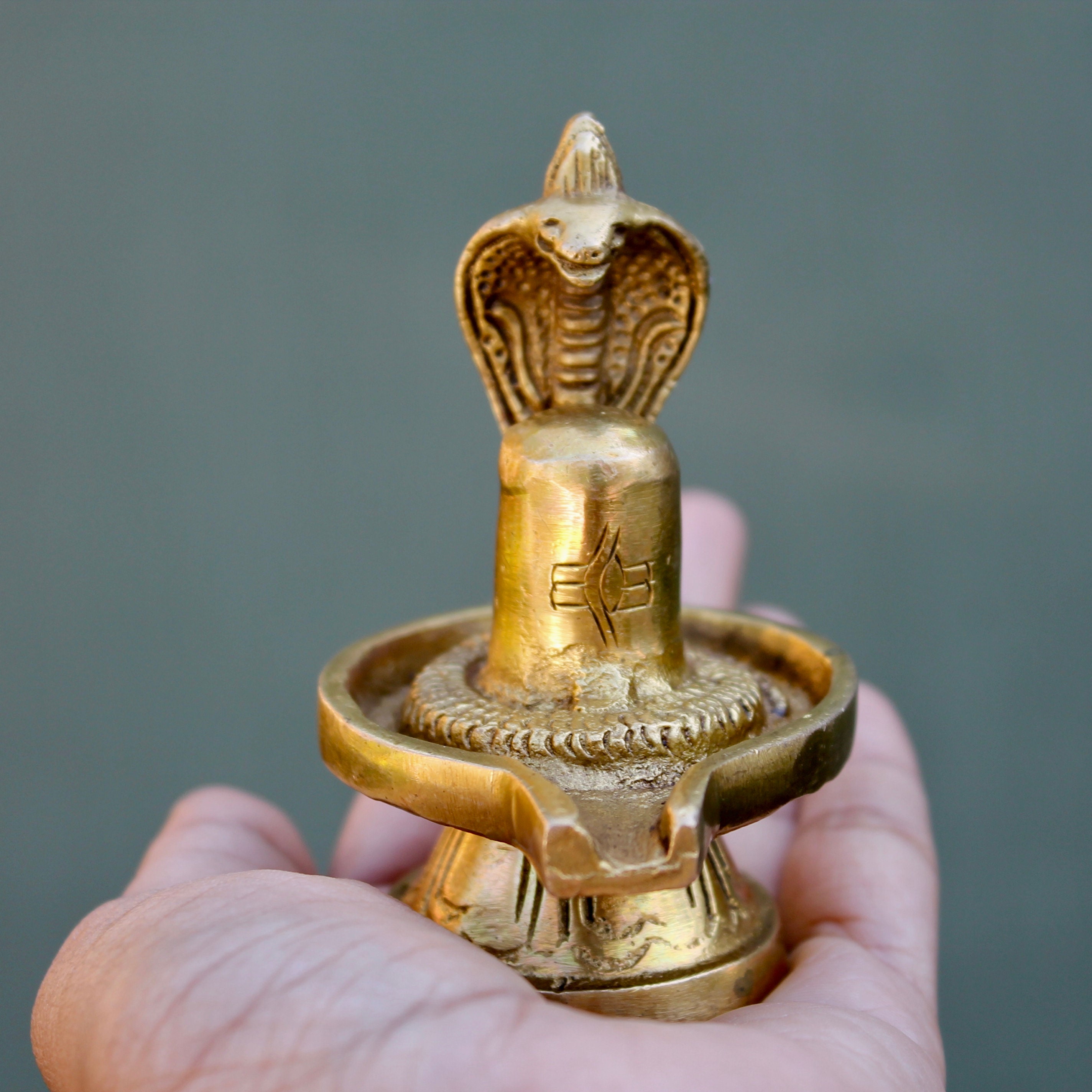 Vintage Solid Brass Lord Shiva Lingam Hindu Altar Deity | Etsy