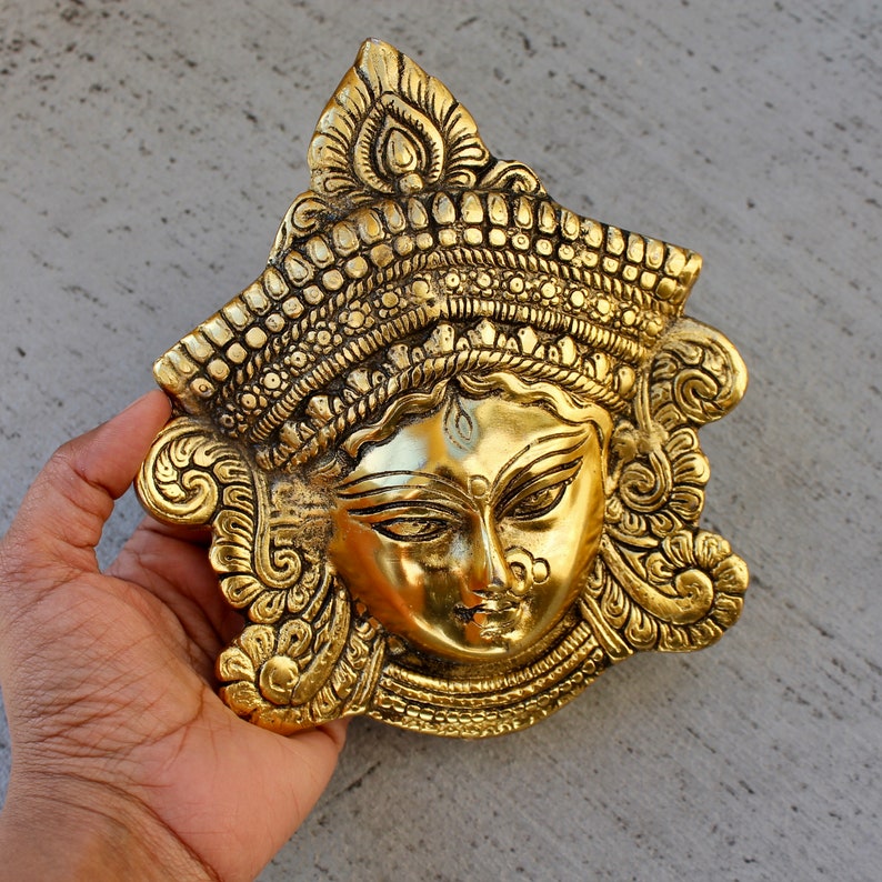 Vintage Metal Hindu Goddess Durga Altar Deity Statue OR - Etsy
