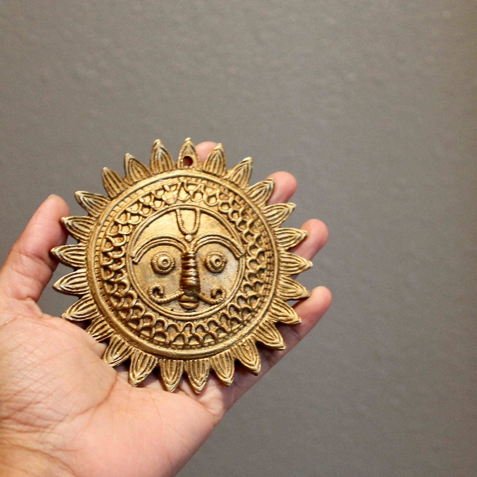 Sun and Moon Wall Decor Vintage Gold Celestial Bronze Metal | Etsy