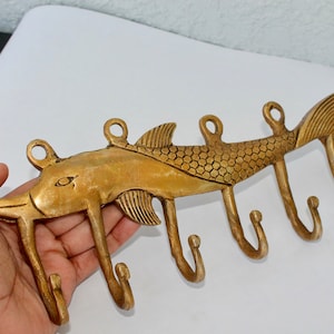 FISH Wall Hook, Towel Hook for Beach / Lake House Decor, Entryway ...