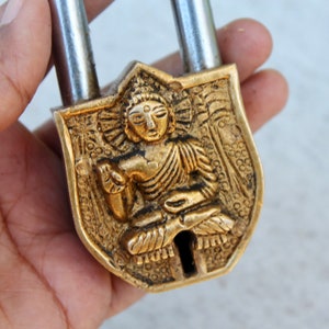 Old Buddha Padlock Rare Lock, Antique Working Lock - Ancient VTG ...