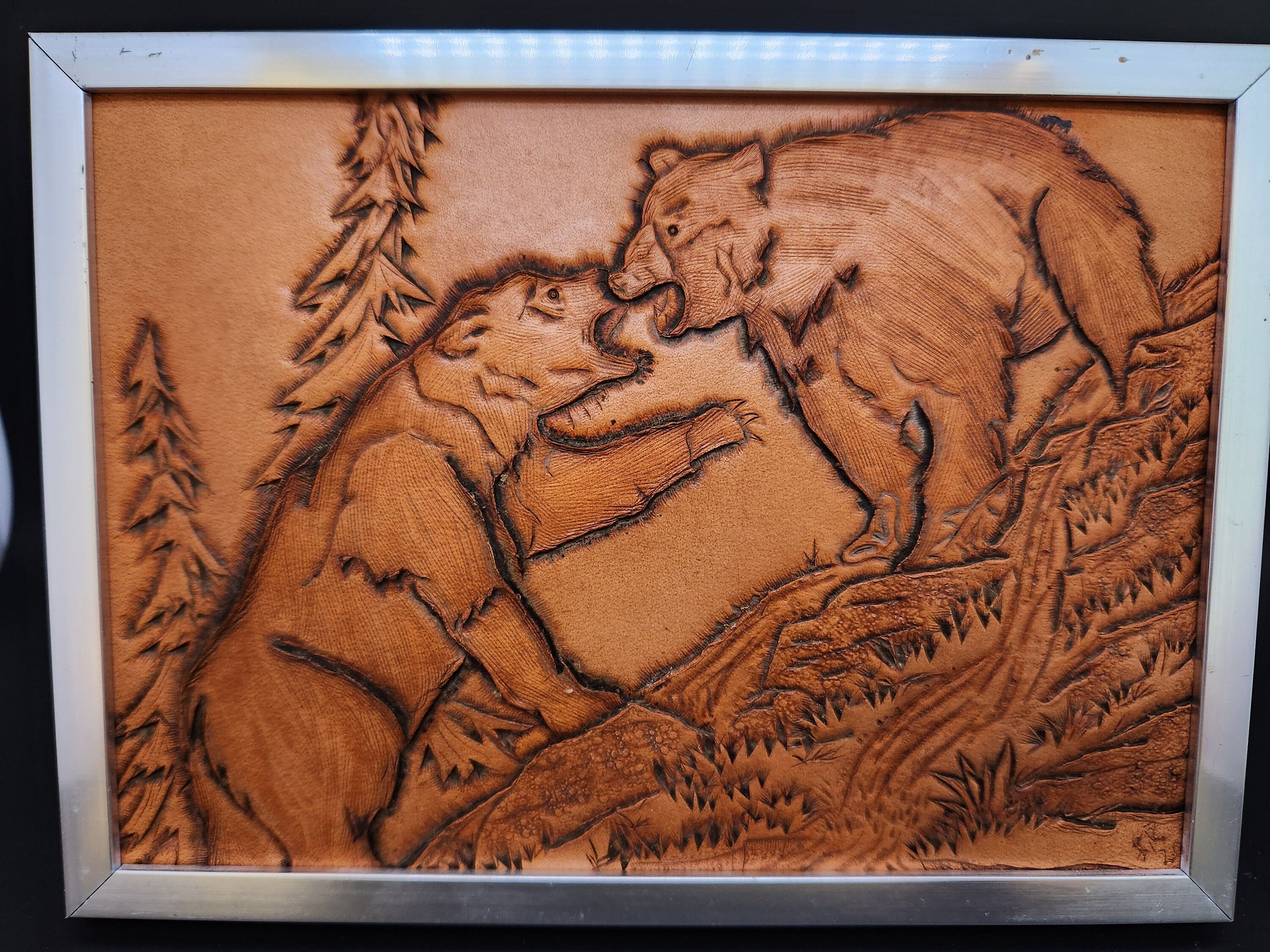 Leather Wall Art Custom Leather Wall Decor Animal Artwork - Etsy