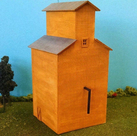 Train Time Laser N Scale Grain Elevator Building Kit - Etsy