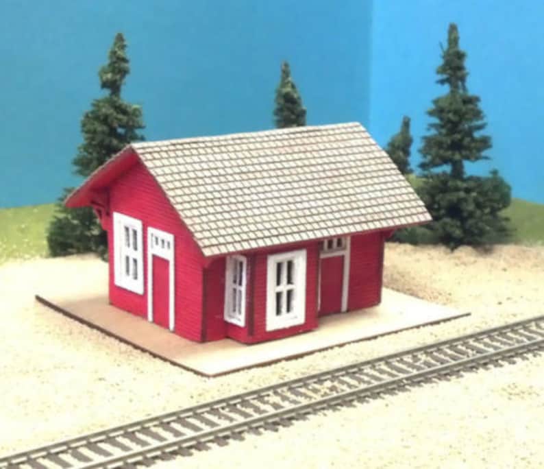 Train Time Laser N Scale Laser Cut Bartlett Depot Building Kit - Etsy