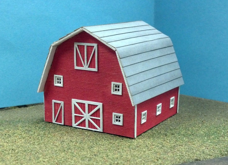 Train Time Laser N Scale Barn Building Kit - Etsy