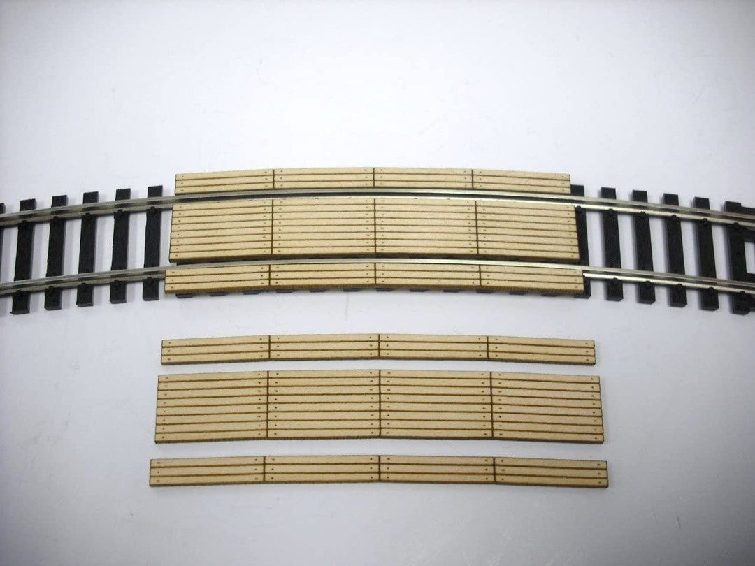 HO Scale Laser Cut Curved Crossing: Double Lane Train Track (2-pack) - Etsy