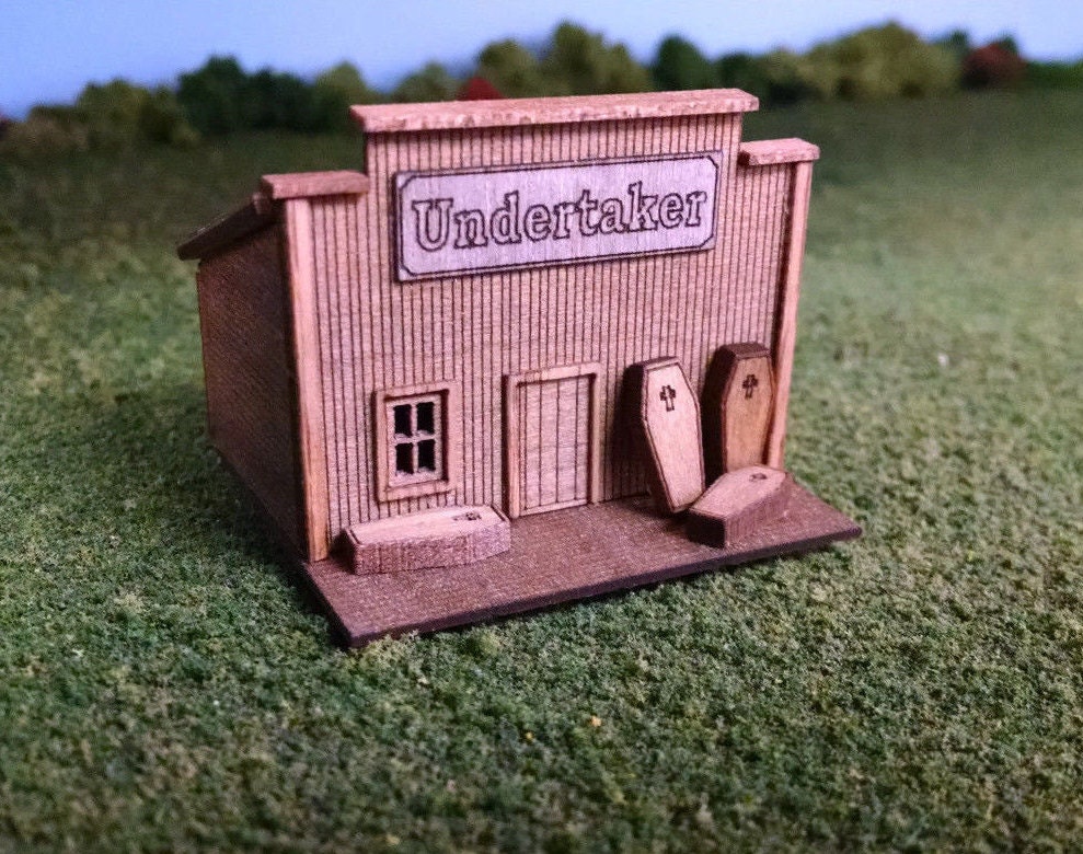 Train Time Laser N Scale Laser Cut Old West Undertaker Building Kit - Etsy