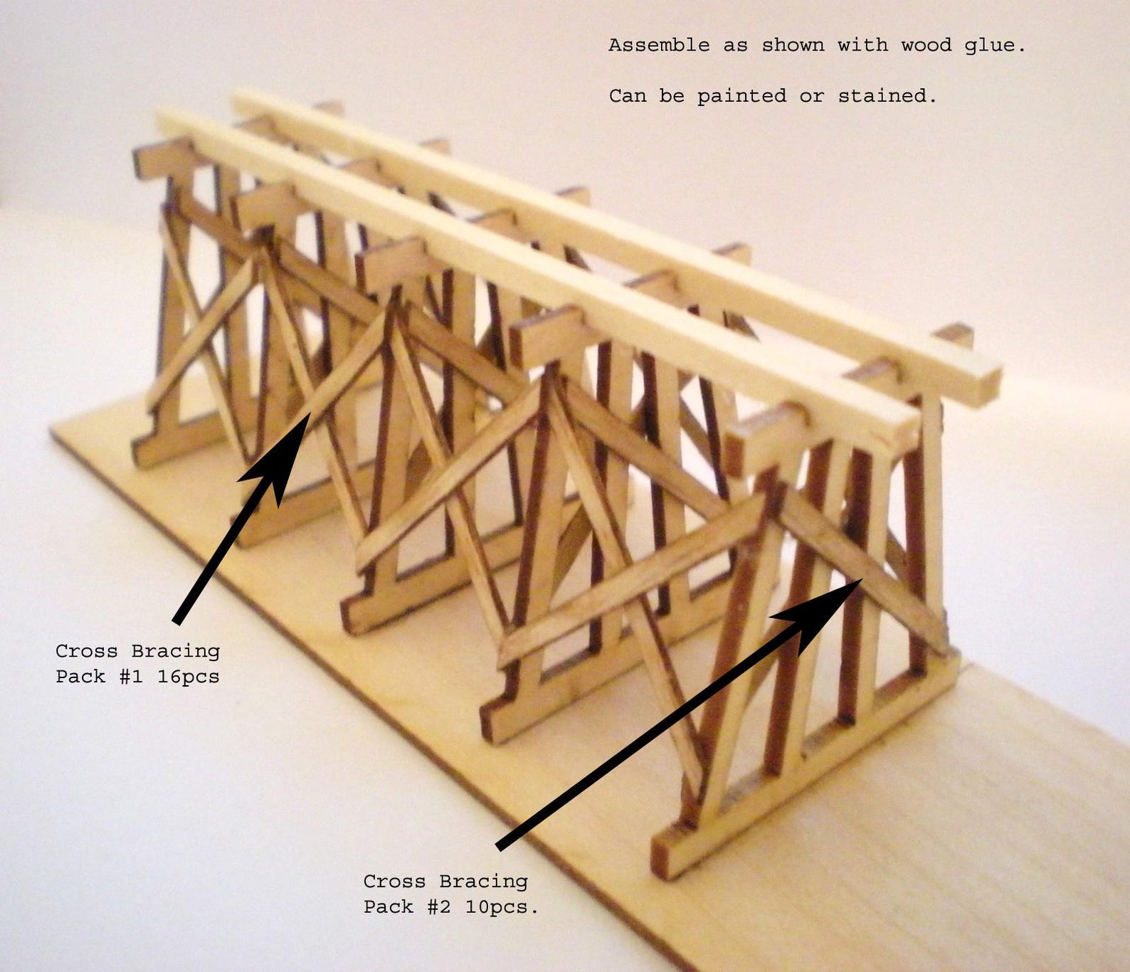 Train Time Laser N Scale Custom Laser Cut Trestle Bridge Kit - Etsy