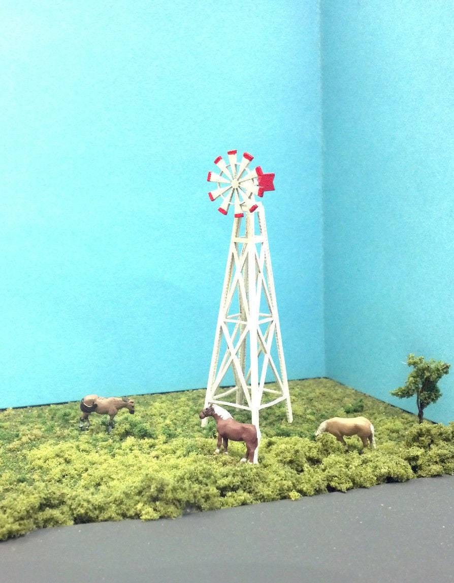 Train Time Laser N Scale Windmill Building Kit - Etsy
