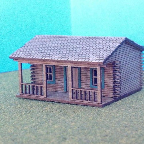 Train Time Laser HO Scale Log Cabin Building Kit - Etsy
