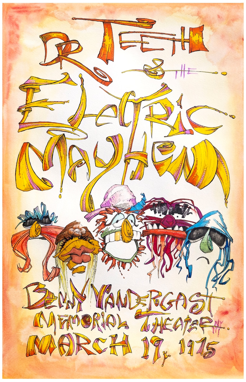Electric Mayhem Concert Poster 1975 (muppets) - Etsy