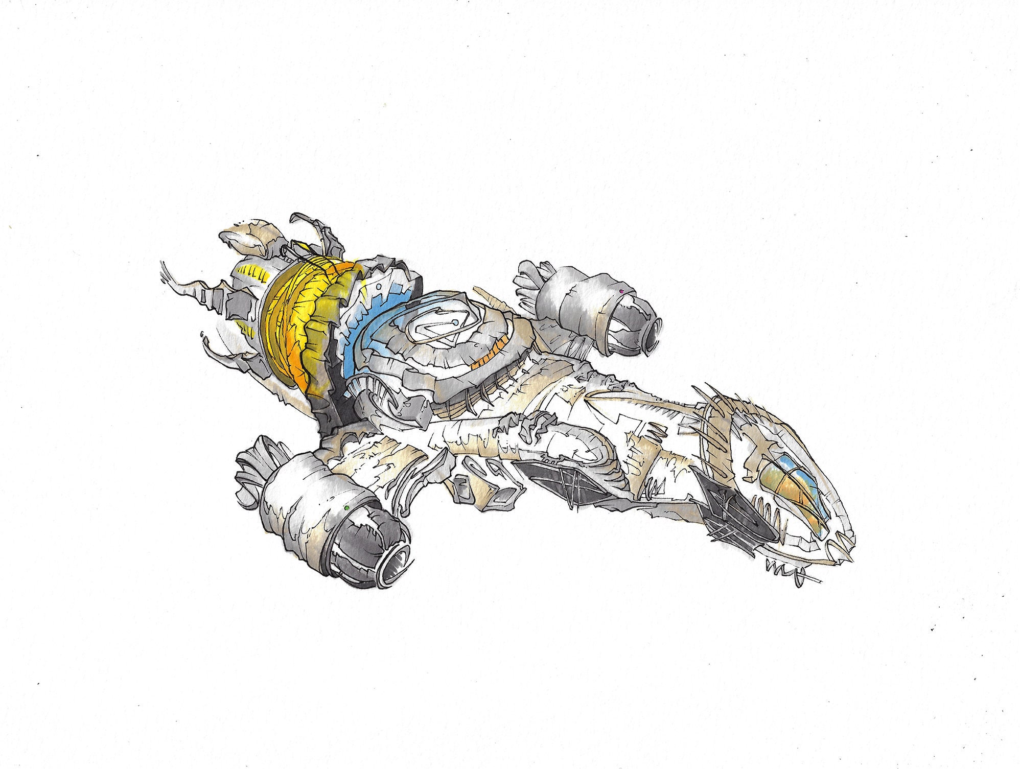 Firefly Serenity Ship Drawing