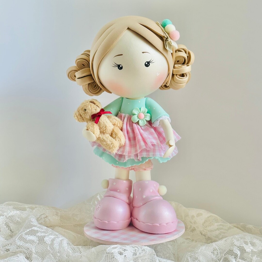 Cute Girl Fofucha Doll/foam Doll/hand Made Doll - Etsy