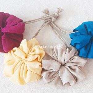 Linen Shower Pouf Choose 2 Plastic Free Puff Handmade Bath - Etsy