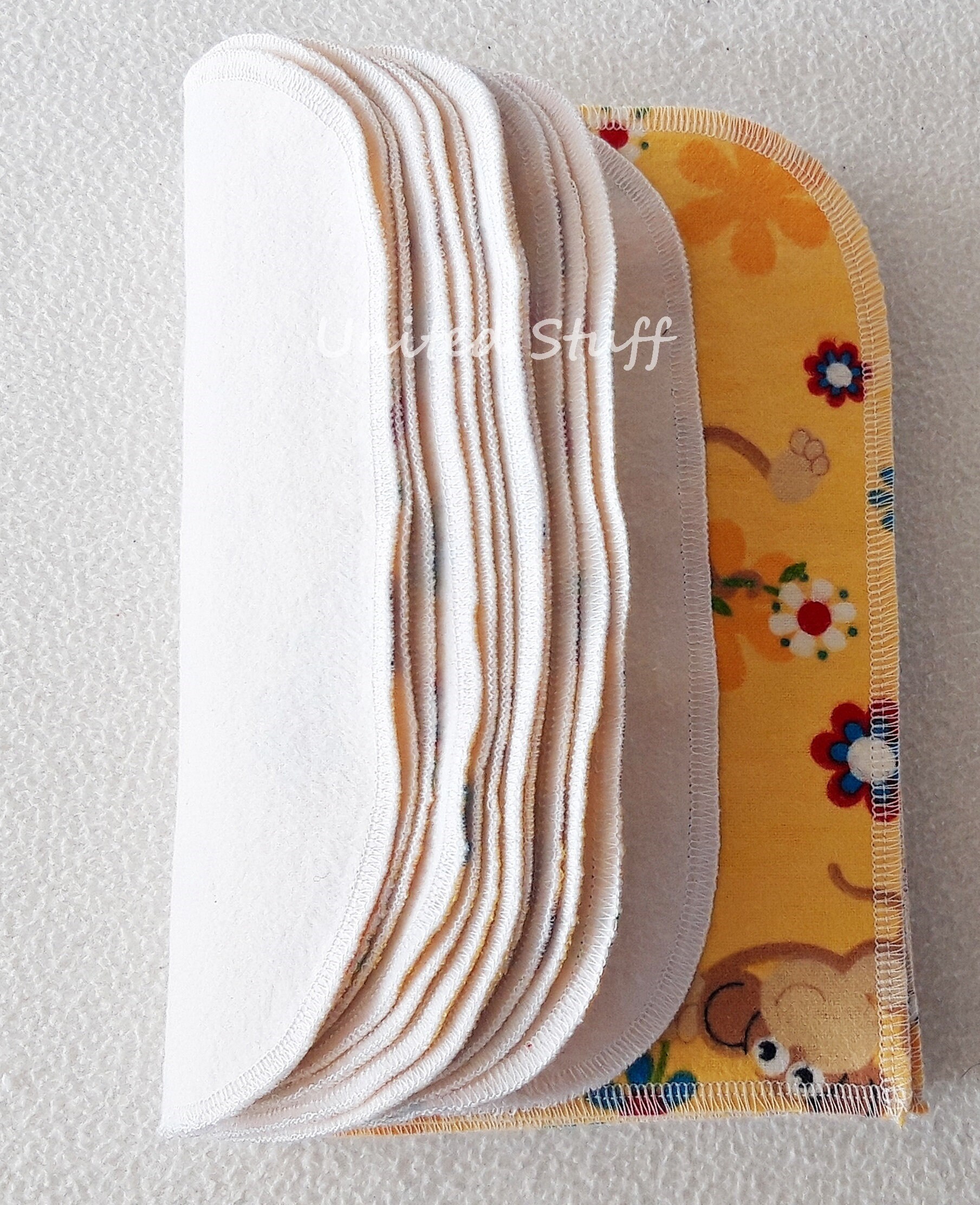 Cloth Baby Wipes Set of 12 Washable Cotton Flannel Double - Etsy