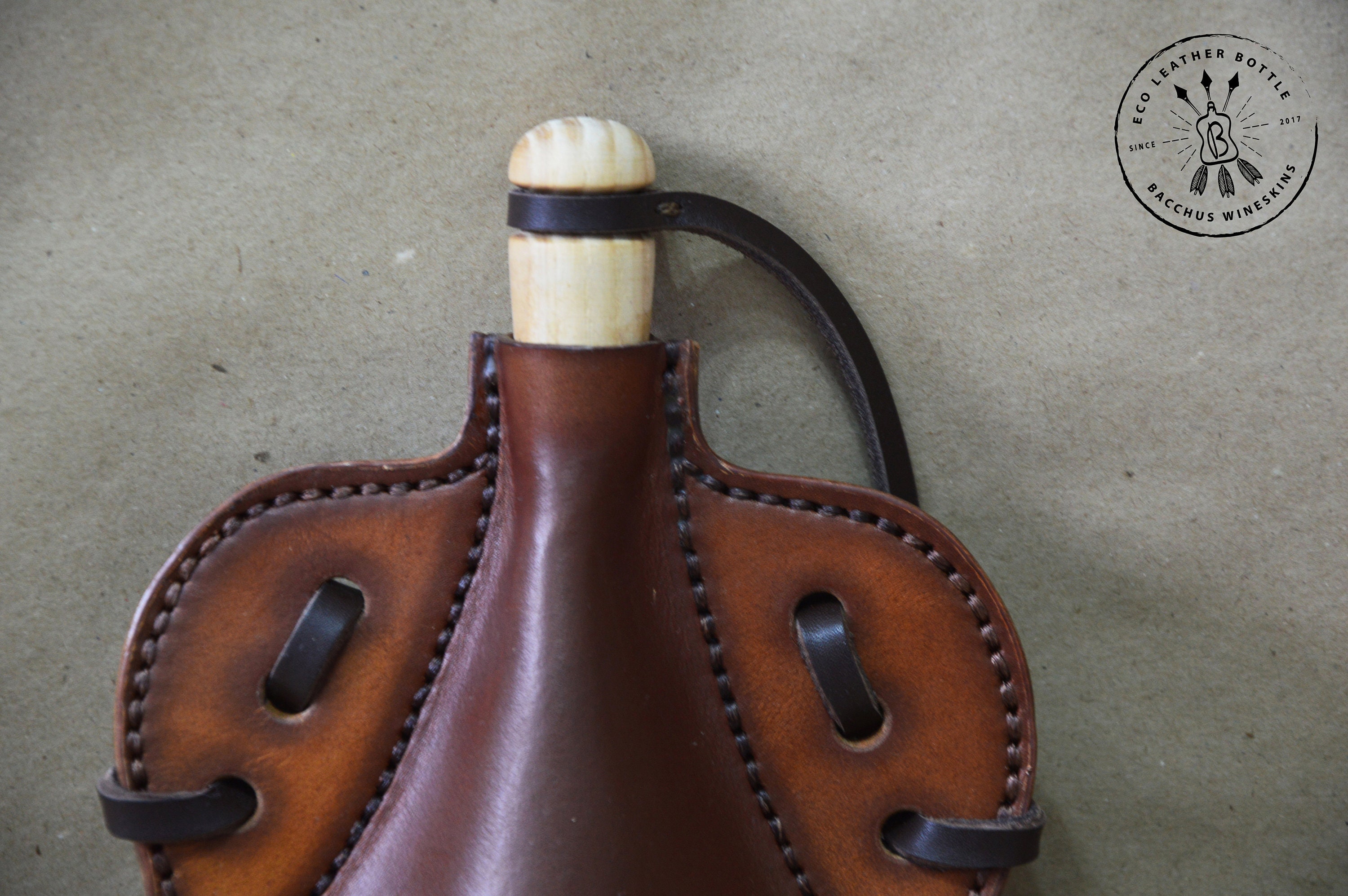 650ml satir Leather Drinking Bottle Costrel - Etsy