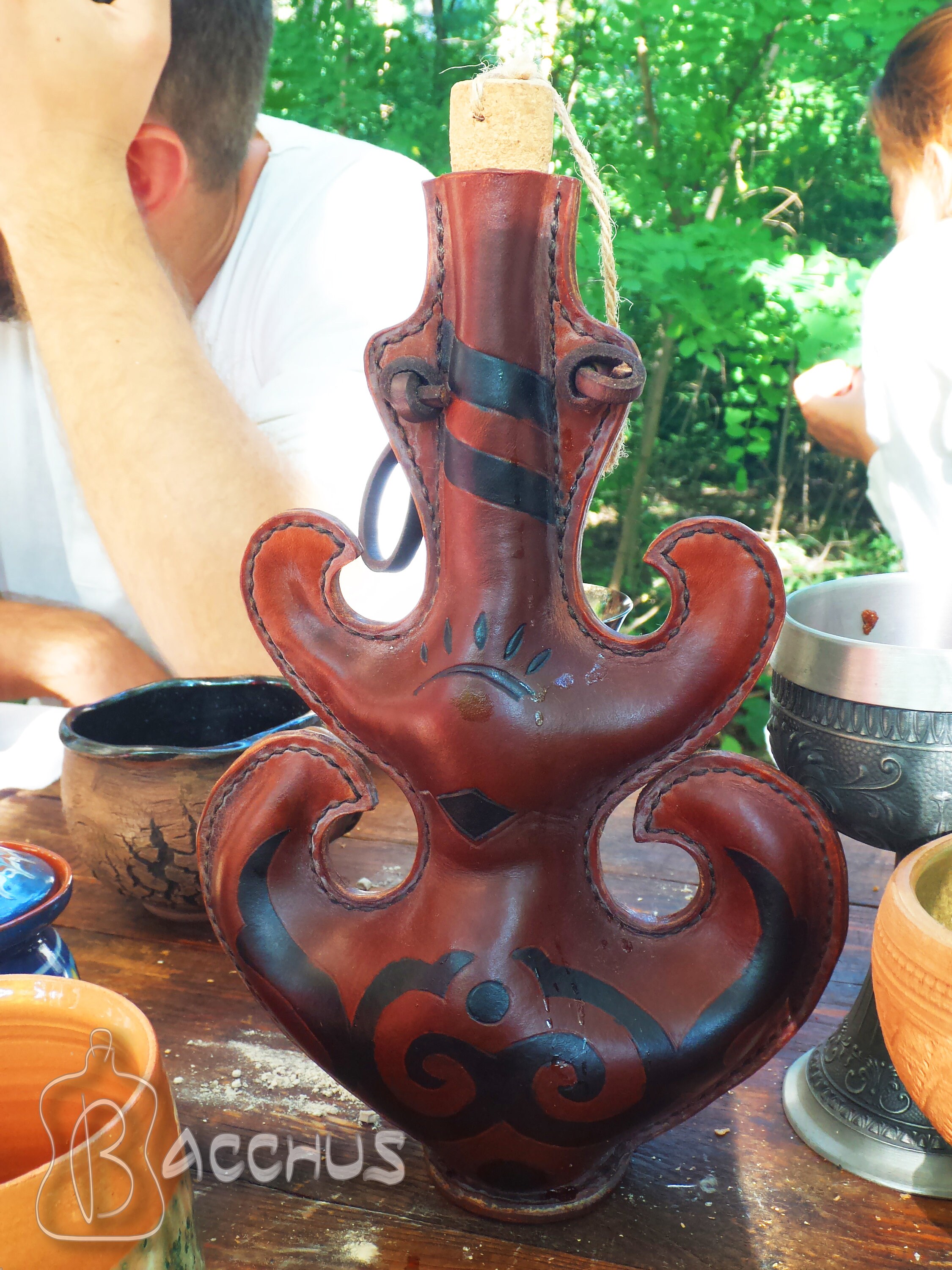 400ml tengri Leather Drinking Bottle Costrel | Etsy